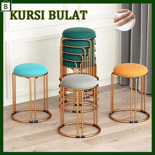 Jual Kuris Bulat Bangku Baja Makan /Kursi Cafe /Kursi Tamu Besi / Kursi ...