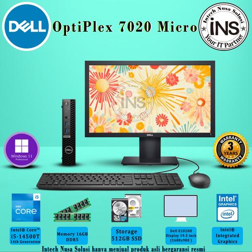 Jual PC DELL OptiPlex 7020 Micro i5-14500T 16GB 512GB SSD/1TB SSD/1TB ...