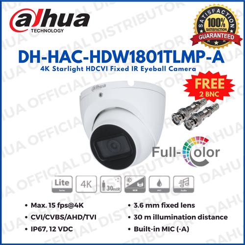Jual DAHUA CCTV DH-HAC-HDW1801TLMP-A CCTV ANALOG 4K TURRET BUILT-IN-MIC ...