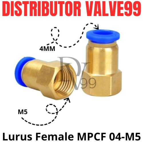 Jual Fitting Lurus Female MPCF 04-M5 selang 4mm drat dalam M5 - Jakarta ...