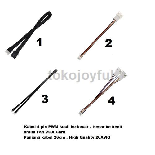 Jual Kabel extension Fan 3 Pin 4 Pin PWM Besar ke Kecil untuk Fan VGA ...