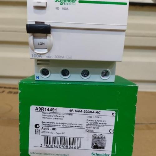 Jual ELCB RCCB Schneider 4P iID 63A,80A,100A 4Pole 30mA/300mA - 300mA ...