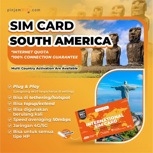 Promo PINJAM WIFI Sim Card South America Internet Total Quota | Simcard ...
