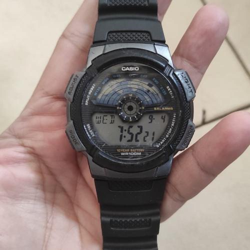 Jual Jam tangan Casio AE 1100 biru peta original - Kota Depok ...