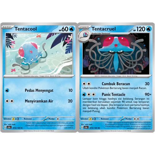 Jual Pokemon TCG Indonesia - Tentacool, Tentacruel 151 sv2a - Tentacool ...