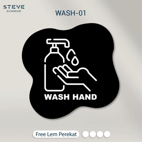 Jual Sign Board Wash Hand | Papan Tanda Cuci Tangan Label Akrilik Sign ...