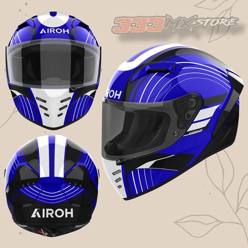 Jual Helm Airoh Connor Achieve Blue Gloss Helmet Full Face Airoh Connor ...