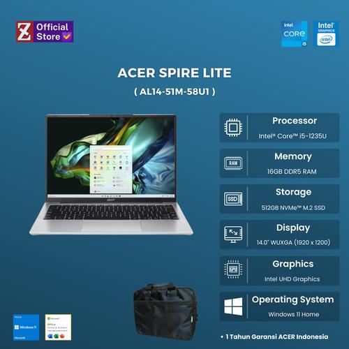 Promo Acer Aspire Lite AL14-51M-58U1 Intel Core i5-1235U 16GB/512GB SSD ...