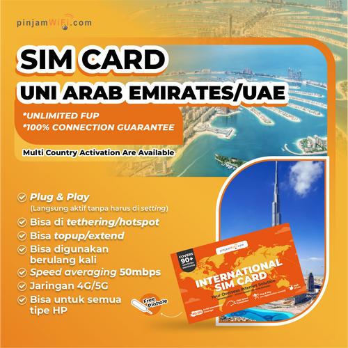 Jual PINJAM WIFI SimCard Dubai FUP I Sim Card Uni Emirat Arab New - 7 ...