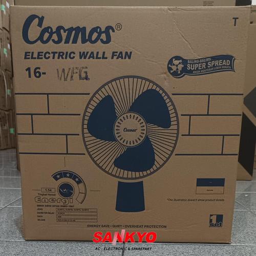 Jual COSMOS Electric Wall Fan 16-WFG Kipas angin dinding 16 inch ...
