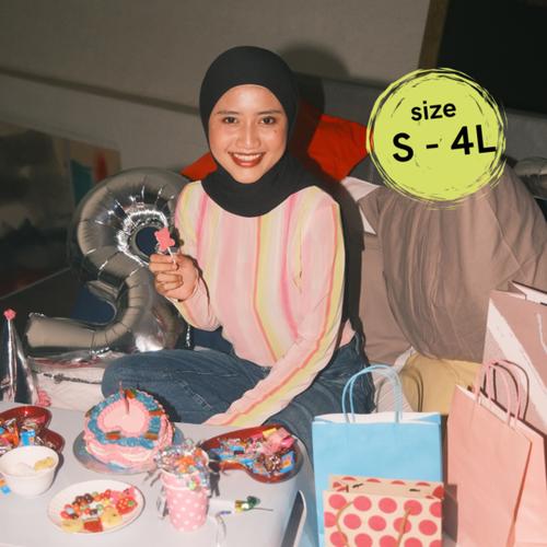 Promo House of KYNY - Stripes Gum Mesh Top | Transparent Long Sleeve ...