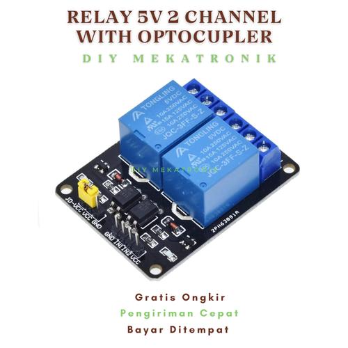 Jual RELAY 5V 2 CHANNEL OUTPUT 250VAC 30VDC 10A WITH OPTOCUPLER MODULE ...