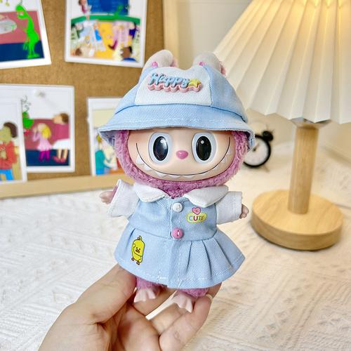 Jual Labubu Macaron Clothes With Hair Cute Baju Pop Mart Mini Labubu ...