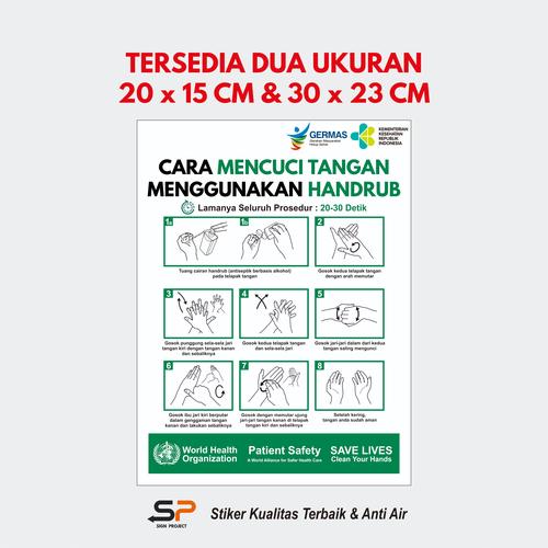 Jual Stiker Sign Cara Cuci Tangan Menggunakan Handrub - M - Kota Bekasi ...
