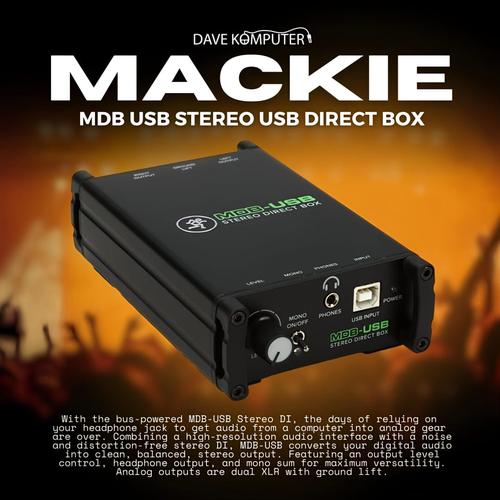 Jual Mackie MDB-USB / MDB USB Stereo USB Direct Box - Jakarta Utara ...