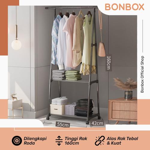 Promo BONBOX Stand Hanger Rak Gantungan Baju Tas Topi Serbaguna Dengan ...