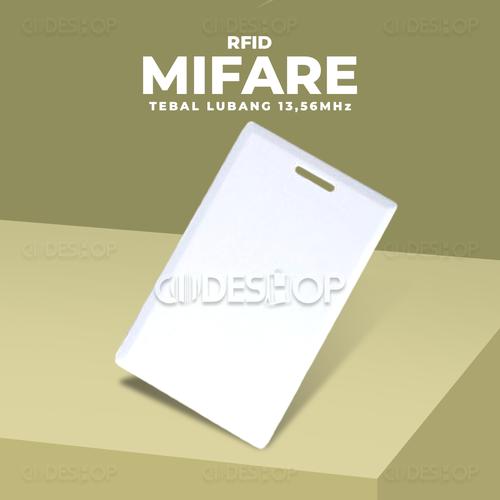 Jual RFID Card Mifare 13,56MHz Putih Polos Tebal Lubang Clamshell 13,56 ...