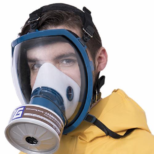 Jual Full Face Gas Mask Single Respirator c/w Carbon Active Filter Tank ...