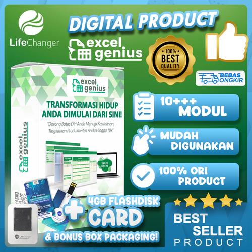 Jual 20++ TEMPLATE SPREADSHEET EXCEL GENIUS ORI SIAP PAKAI + BONUS FLASHDISK CARD & BOX ...