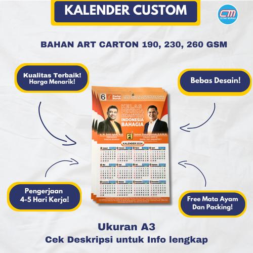 Jual Kalender dinding - Tahun 2025 - Custom Design - Bahan Tebal ...