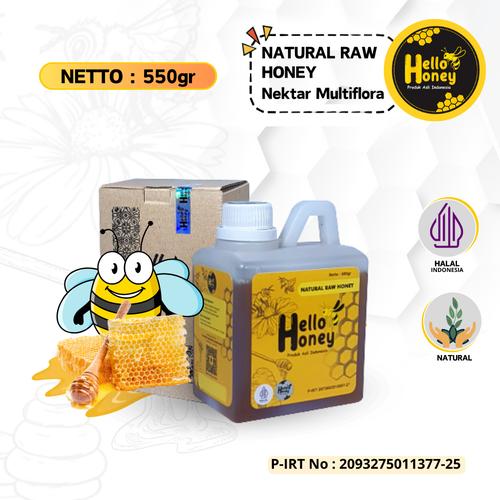 Jual Madu Murni Asli - Natural Raw Honey Hello Honey 600 Gram - Kota ...