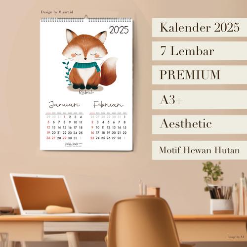 Jual Kalender motif hewan hutan | Kalender 2025 | Kalender Aesthetic ...