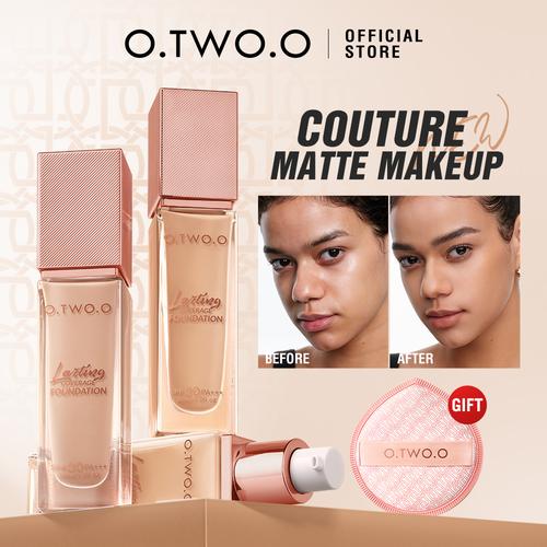 Jual O.TWO.O Liquid Foundation All Day Coverage Foundation Waterproof ...