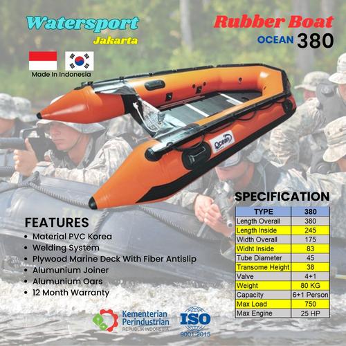 Jual Perahu Karet Rescue OCEAN 380 PVC 6 Orang Standar BPBD BASARNAS ...