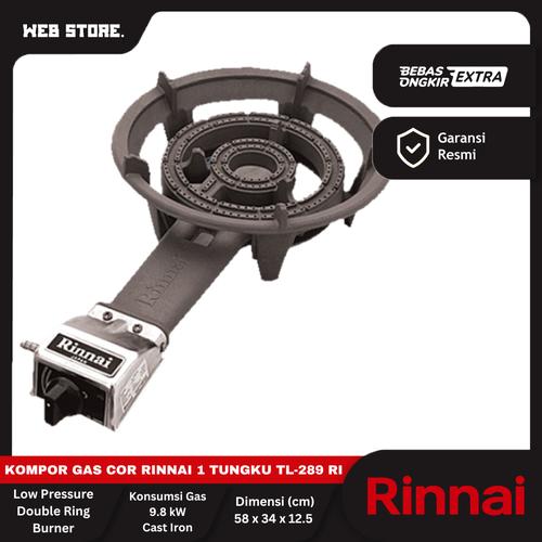 Jual Kompor Gas Cor RINNAI Tekanan Rendah Low Pressure 1 Tungku TL-289 ...