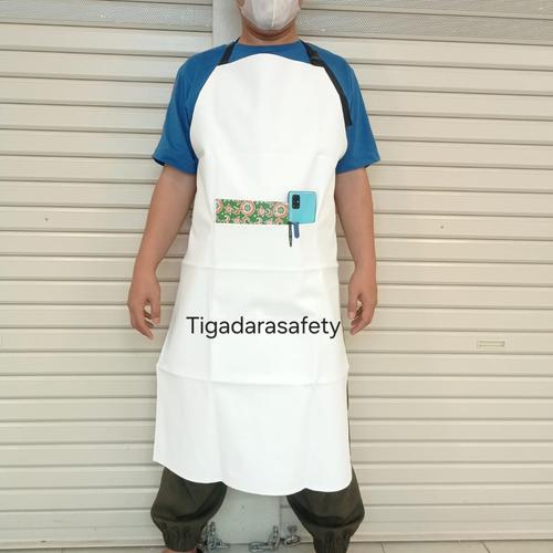 Jual Apron Industri PVC 1 sisi uk.100 cm x 64 cm Ada Kantong Depan Anti ...