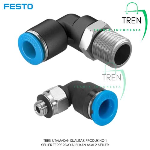 Jual FESTO Fitting Elbow QSL-1/4-8 Drat 1/4'' Male 8MM Fitting ...