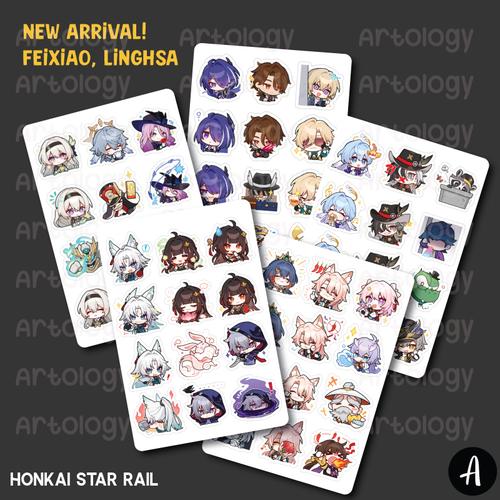 Promo Sticker Set Honkai Star Rail HSR Starrail Chibi Pompom Danheng ...