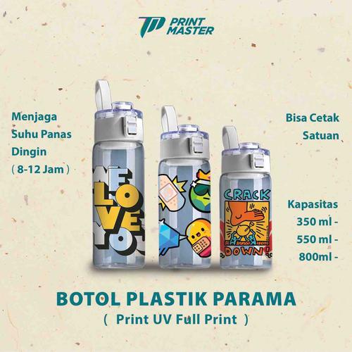 Jual Cetak Botol Minum Parama 350ml/550ml/ 800ml Print Custom UV Full Color - 350ml, 1 Sisi ...