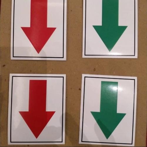 Jual STICKER SIGN ANAK PANAH ARROW CUTTING LABEL RAMBU K3 HIJAU MERAH ...