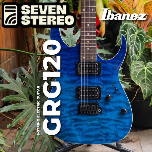 Jual Ibanez Gio GRG120QASP BGD 6-String Electric Guitar Blue Gradiation ...