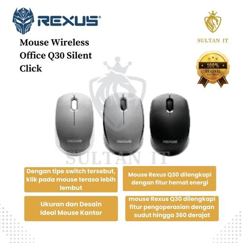 Jual Rexus Mouse Wireless Office Q30 Silent Click Original - Abu Putih ...