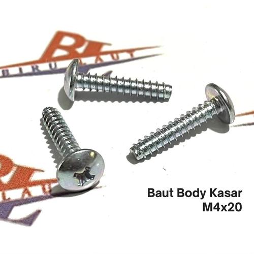 Jual Baut Body Kasar M4x20/ Baut Cacing Skrup Kasar M4x20 Obeng - Kota ...