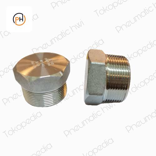Jual HEX PLUG CLASS 3000 STAINLESS SS304 DRAT 3/4" NPT #3000 3/4 inch ...