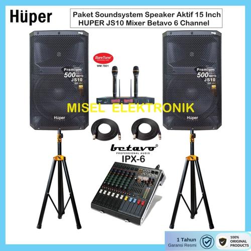 Jual Paket Sound System Speaker 15 Inch Huper JS10 Mixer Audio 6 ...