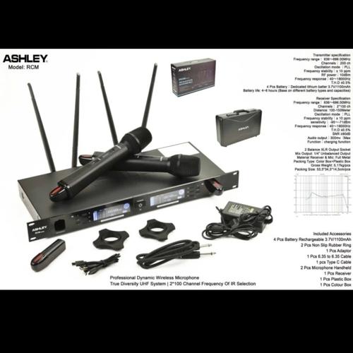 Jual Mic Wireless Ashley RCM 2Mic Handle Wireless ORIGINAL GARANSI ...