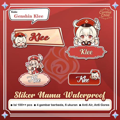Jual Curiouschild.label - 100++ Sticker Nama Waterproof - Genshin ...