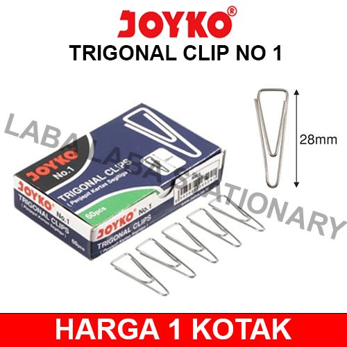 Promo KLIP KERTAS JOYKO NO 1 PAPER TRIGONAL CLIP BESAR WARNA CHROME ...