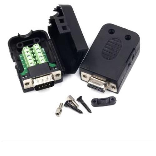 Jual DB9 Terminal Connector With Cover FEMALE Terminal 9 Pin - DB9 Male ...