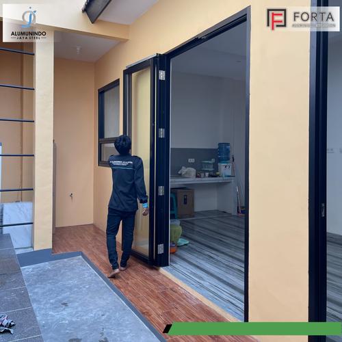 Jual Pintu Sliding Swing 2 Daun UK 155 x 244 cm Hitam Forta - Kota ...