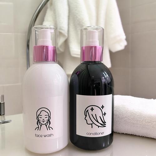 Jual botol 250ML NEW HITAM / PUTIH STIKER GAMBAR KECIL PUMP LOTION ...