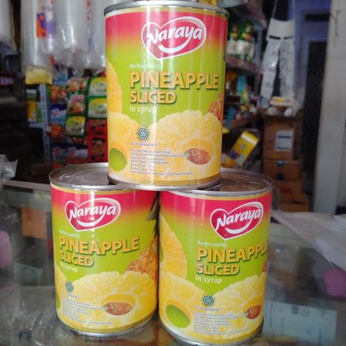 Jual NARAYA BUAH NANAS KALENG PINEAPPLE SLICED IN SYRUP 565 GRAM ...