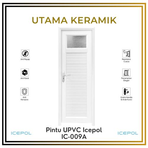 Jual Pintu kamar mandi UPVC Icepol IC 009A putih - Pintu kamae mandi UPVC kaca putih - Kota ...