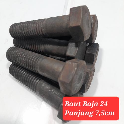 Jual Baut baja hitam buka pakai kunci pass 24 panjang 7,5 cm - Kota ...