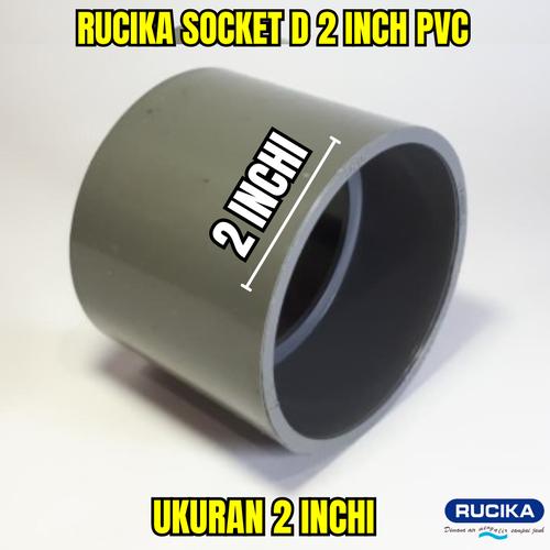 Jual Sambungan Socket Pipa PVC Paralon D Ukuran 2 Inchi Original Rucika ...