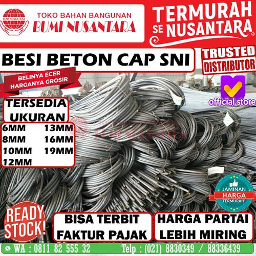 Jual BESI BETON SNI STANDARD SEMUA UKURAN BESI BETON 6 8 10 12 13 16 ...